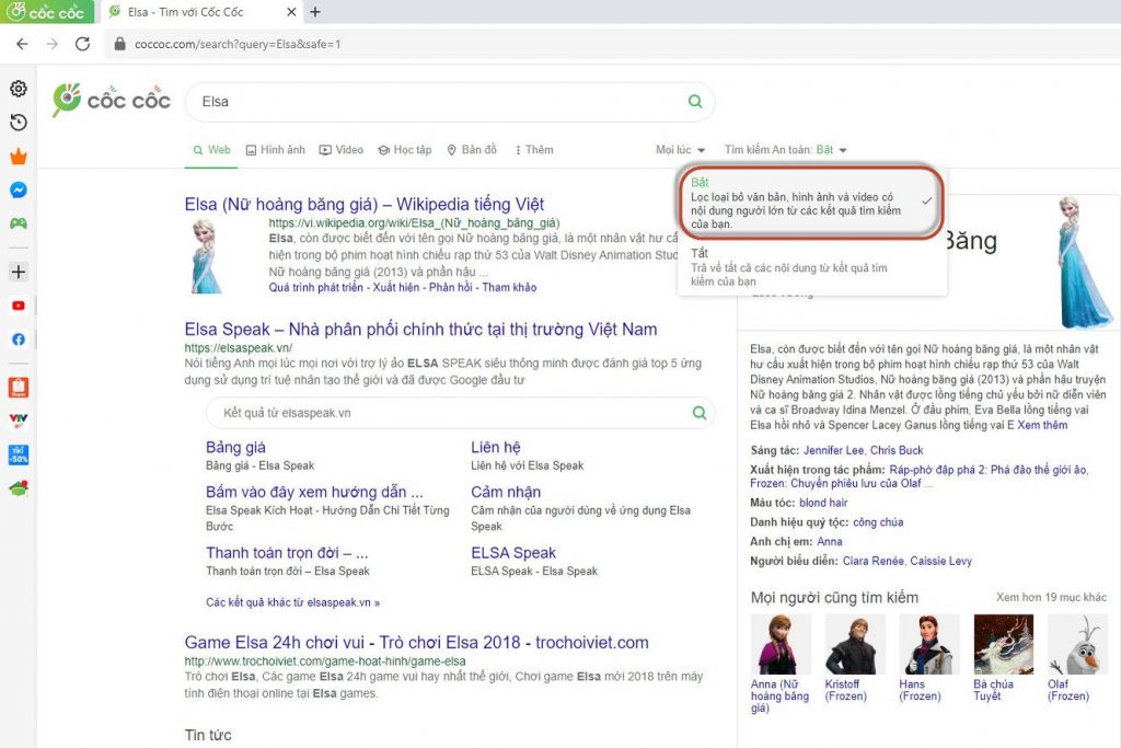 Cách tìm kiếm an toàn cho trẻ em bằng trình duyệt Cốc Cốc - Press Cốc Cốc